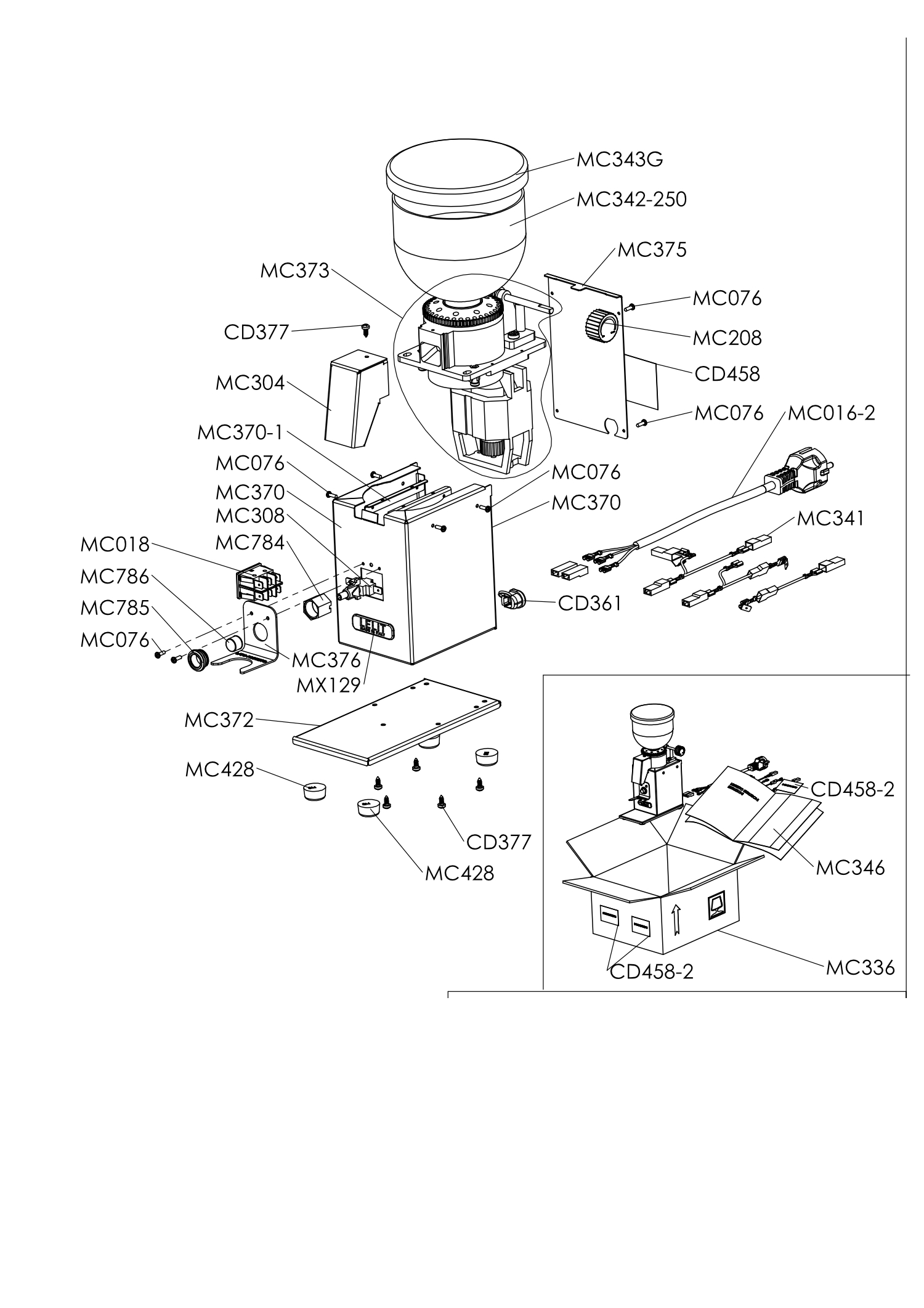 Exploded Views Lelit Exploded Views PL043MMI Exploded View - Complete